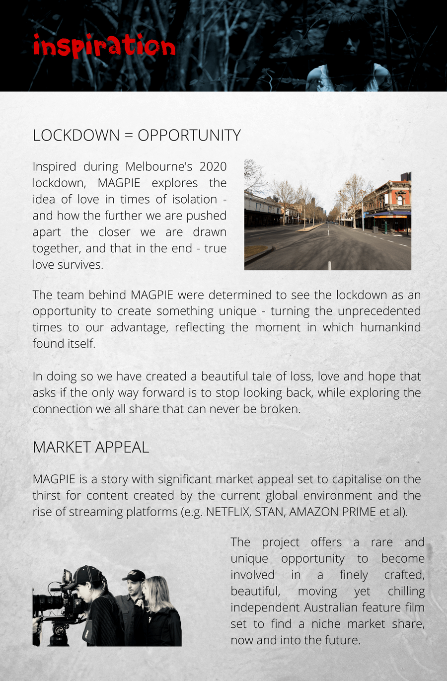 MAGPIE - a feature film by MAGPIE - Pozible