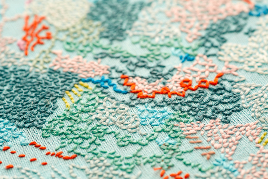 Abstract embroidery kits by Belinda Marshall - Pozible