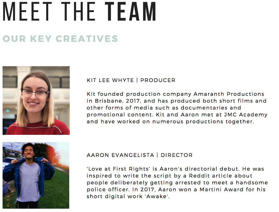 Love at First Rights - a short film by Kit Lee Whyte - Pozible